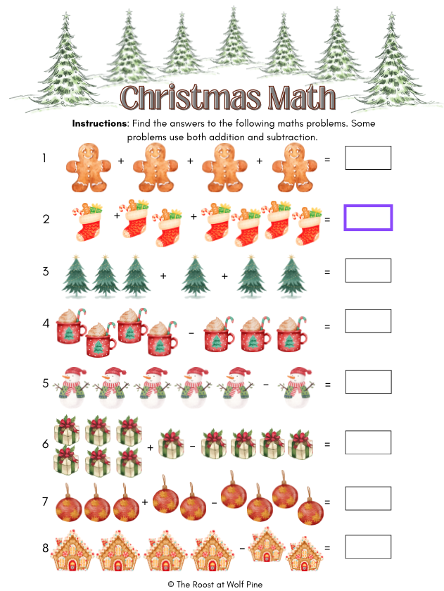 CHRISTMAS WORKSHEETS Kindergarten - First Grade, Homeschool, Education ...