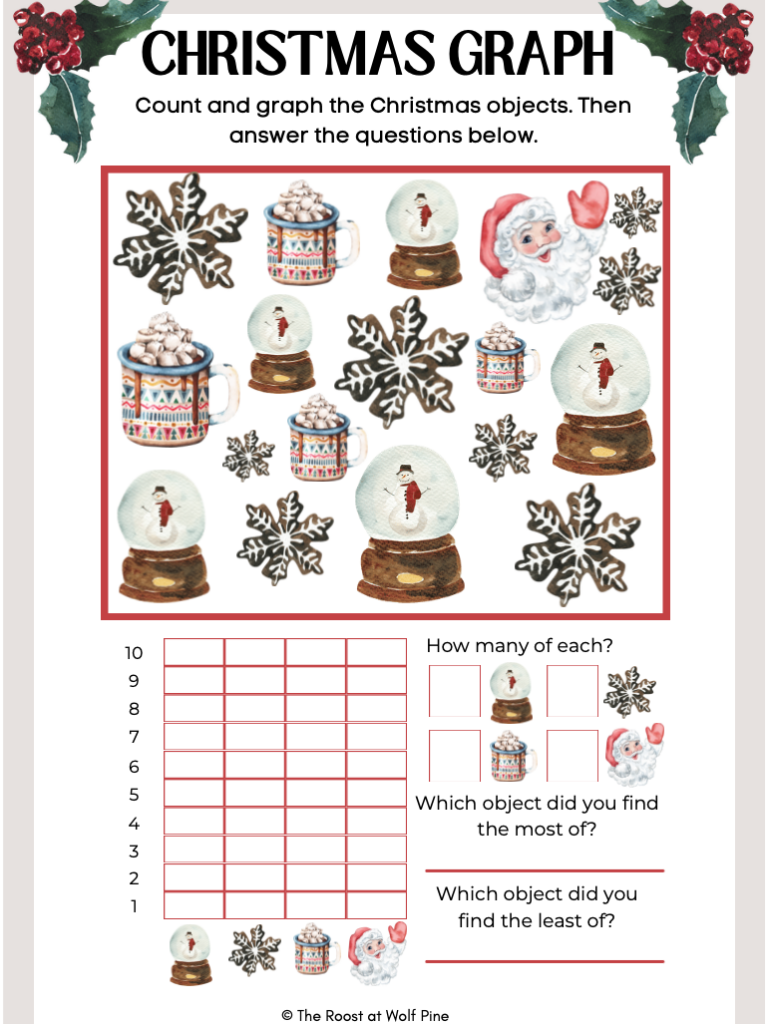 CHRISTMAS WORKSHEETS Second Grade, Homeschool, Printable, Winter ...