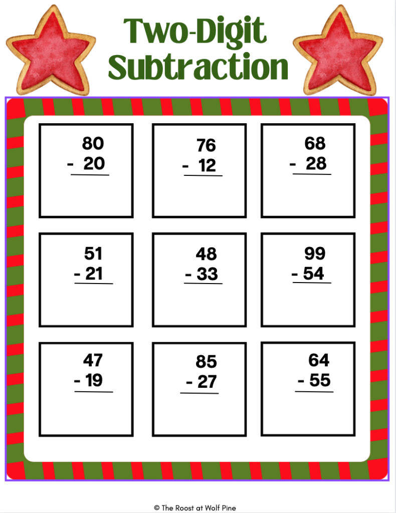 CHRISTMAS WORKSHEETS Second Grade, Homeschool, Printable, Winter ...