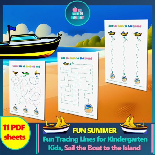 Fun Summer Activities for Kids, Fun Tracing Lines for Kindergarten Kids ...