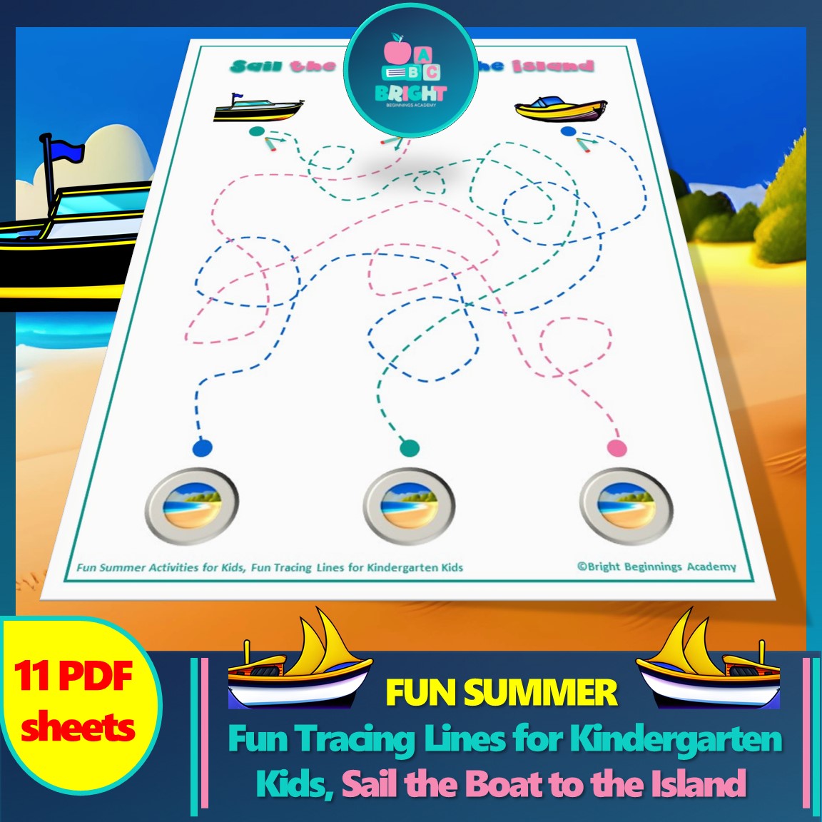 Fun Summer Activities for Kids, Fun Tracing Lines for Kindergarten Kids ...