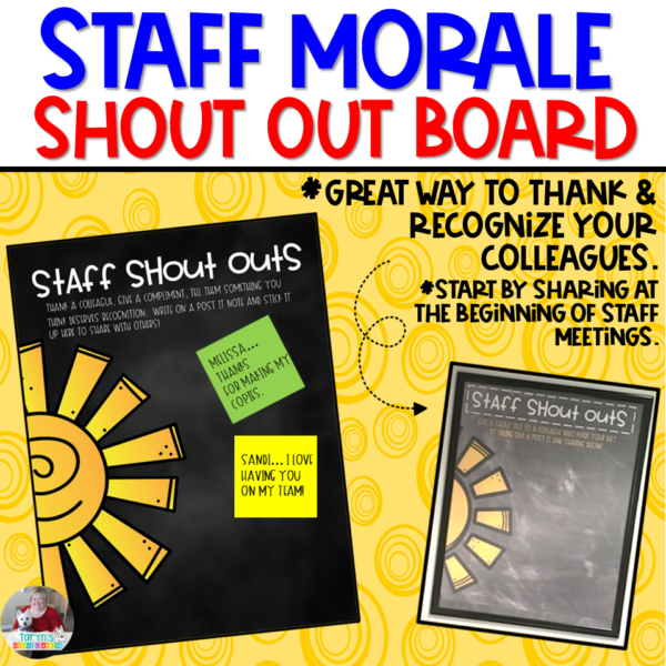 Staff Shout Out | Staff Appreciation | Staff Morale Board | Made By ...