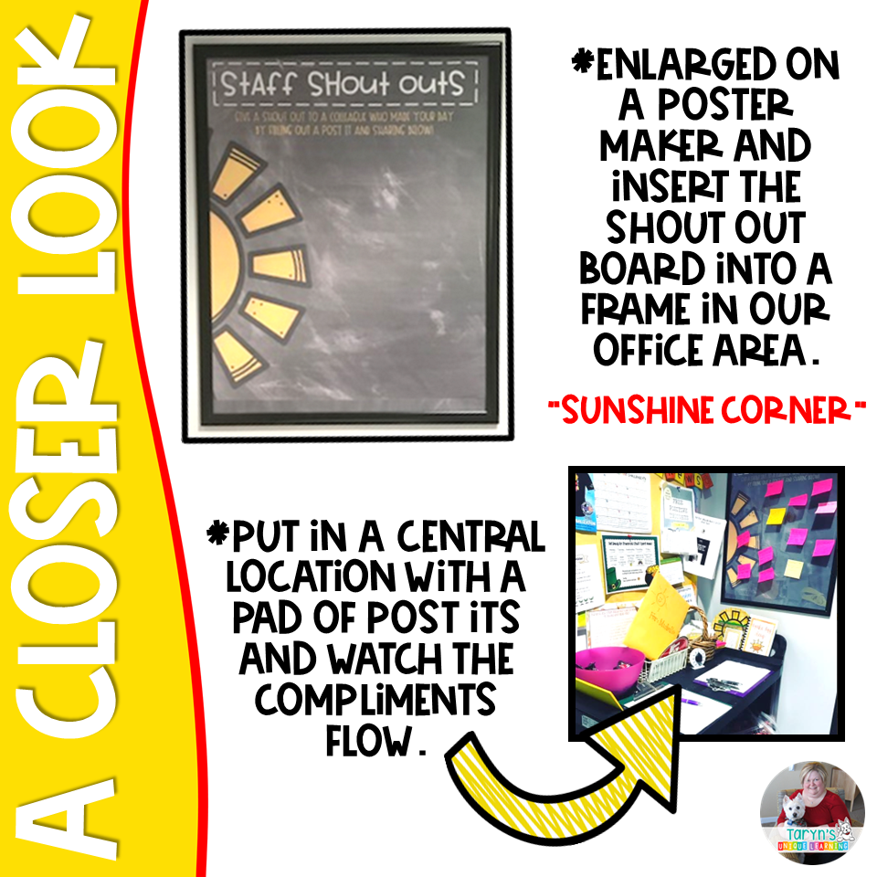 Staff Shout Out | Staff Appreciation | Staff Morale Board | Made By ...