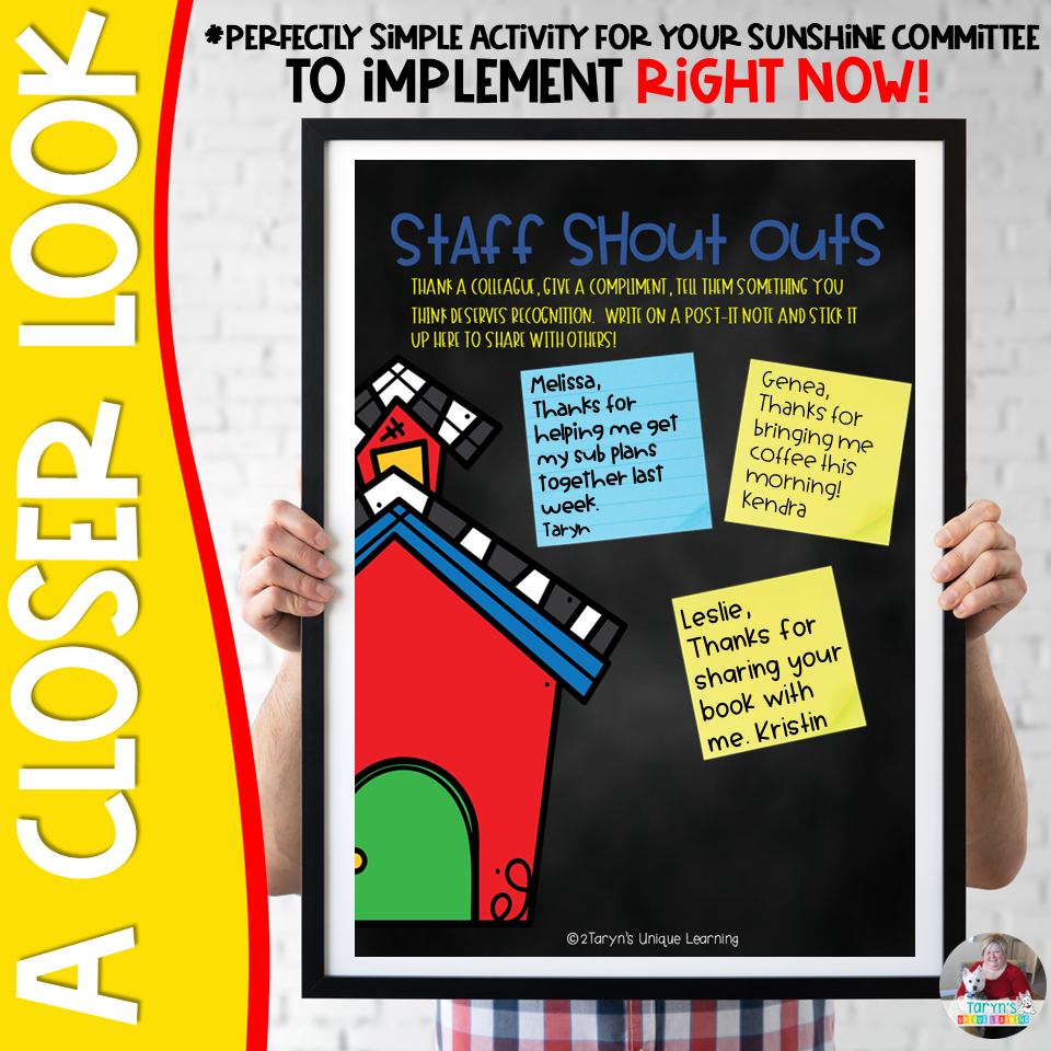 Staff Shout Out | Staff Appreciation | Staff Morale Board | Made By ...