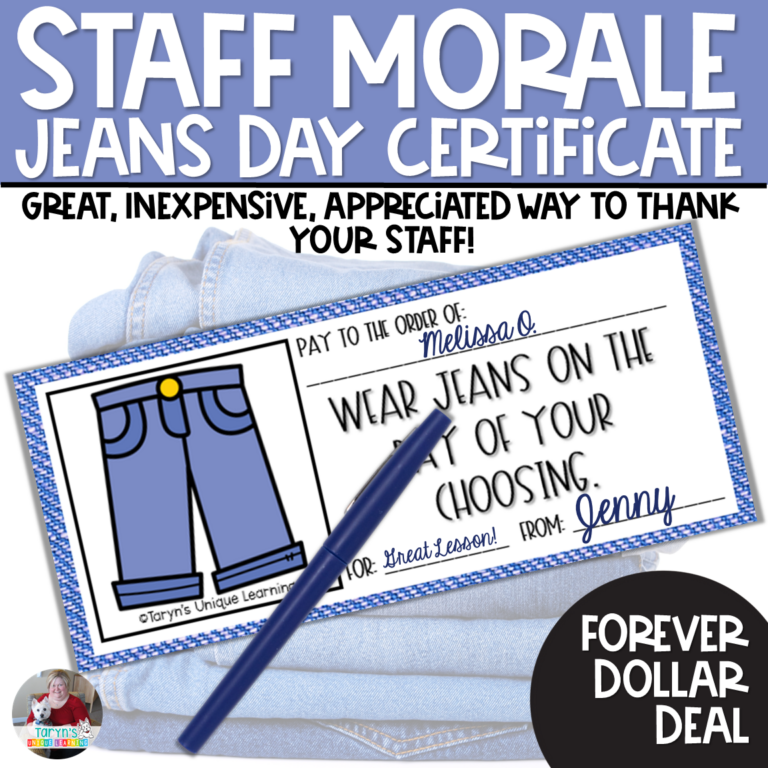 Staff Morale | Staff Appreciation | Jeans Day | Made By Teachers