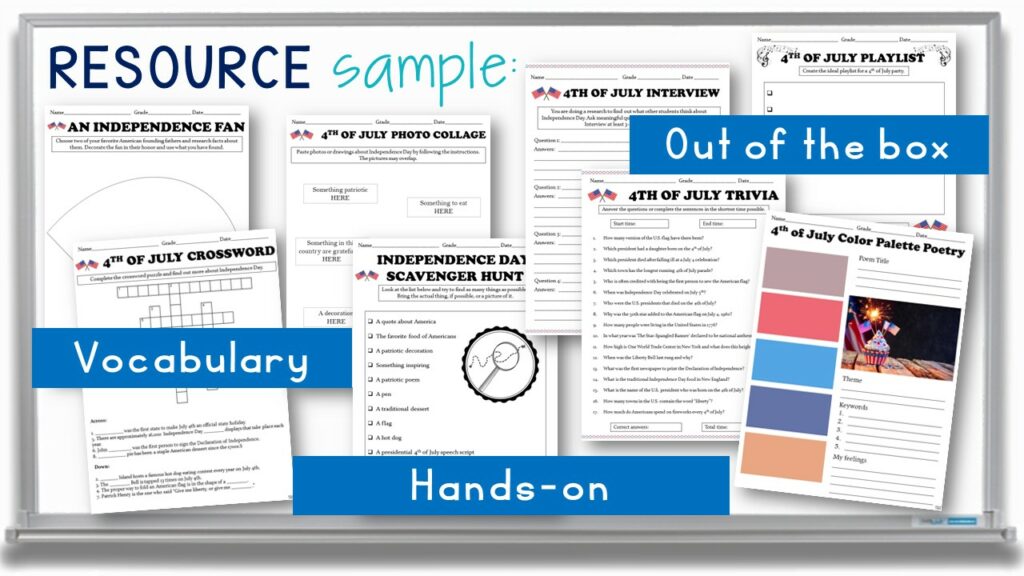 Independence Day Activities, 4th of July Worksheets - Print and Digital ...