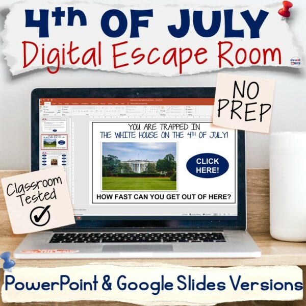 4th of July Digital Escape Room - Independence Day Trivia Research ...