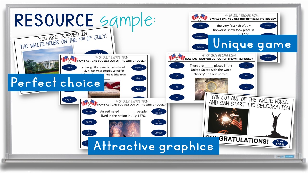 4th of July Digital Escape Room - Independence Day Trivia Research ...