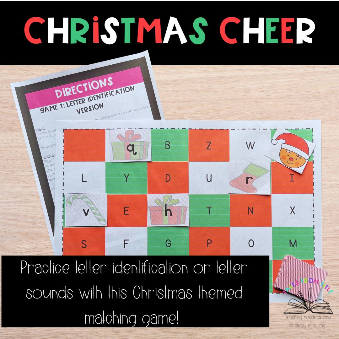 Letter Identification & Sounds Intervention or Center Game - Christmas ...