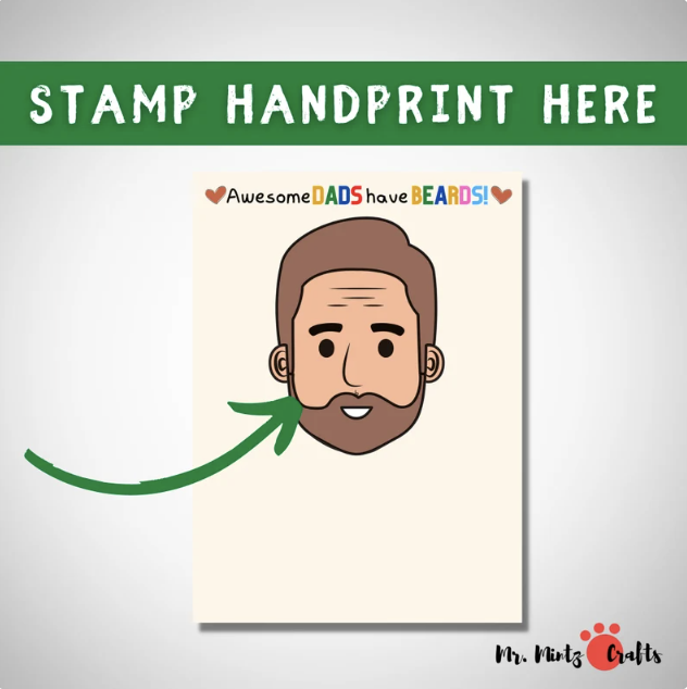 Father's Day Beard Handprint Craft | Father’s Day Card | Made By Teachers