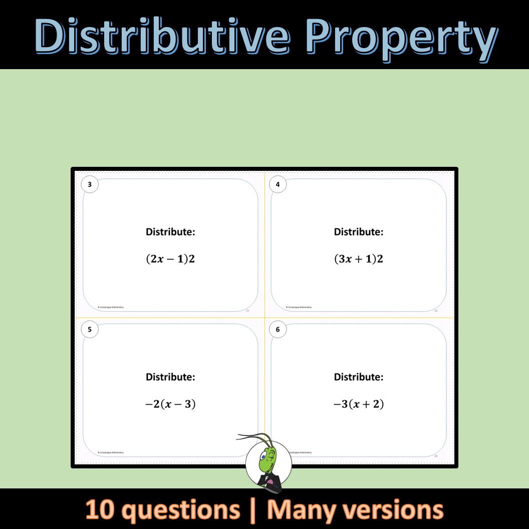 Distributive Property 1 Algebra 1 Google Slides, Forms and Print Task ...