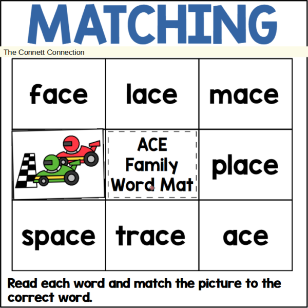 ACE Words Matching Mats | Made By Teachers