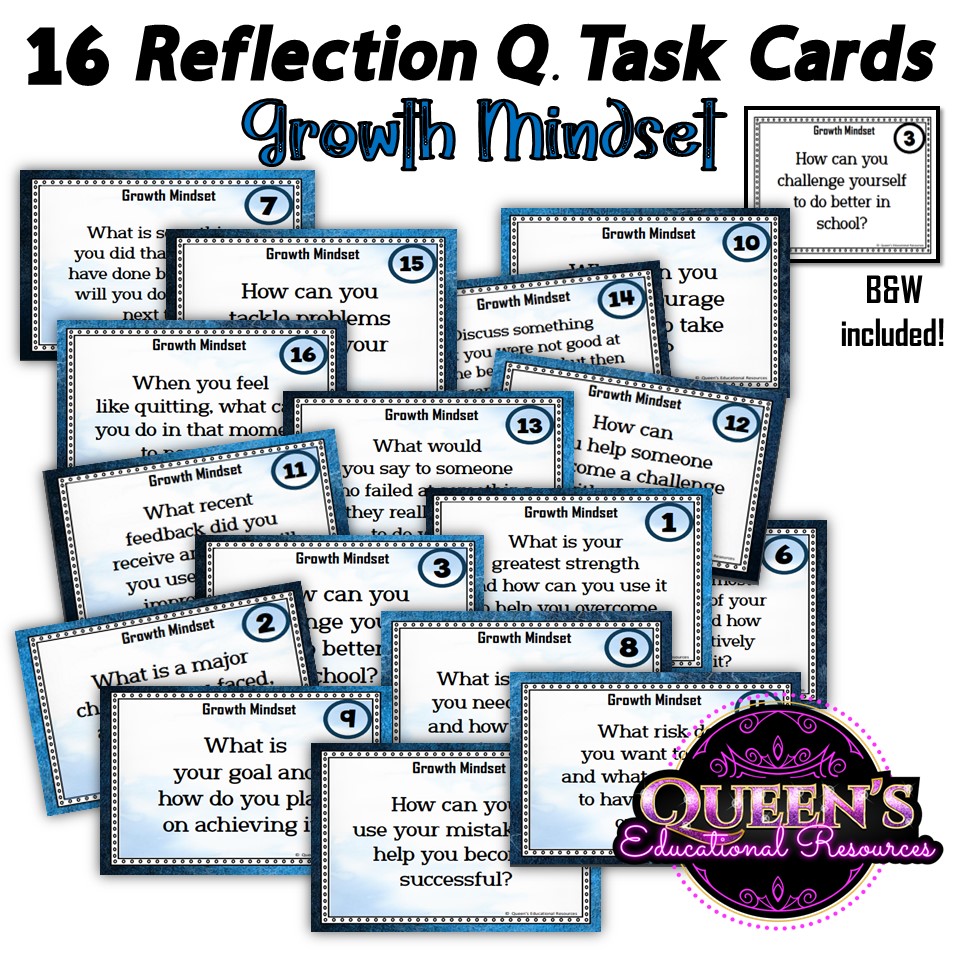 Growth Mindset Reflection Questions | Growth Mindset Worksheets | Task ...