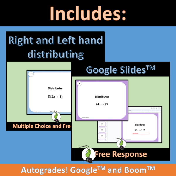 Distributive Property Task Cards Google, Boom and Printable | Made By ...