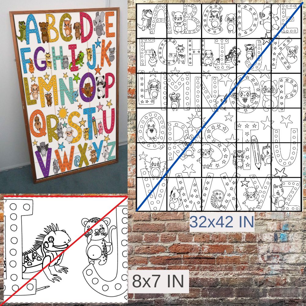 The Alphabet Collaborative Mural Project Classroom Decor - Back to ...