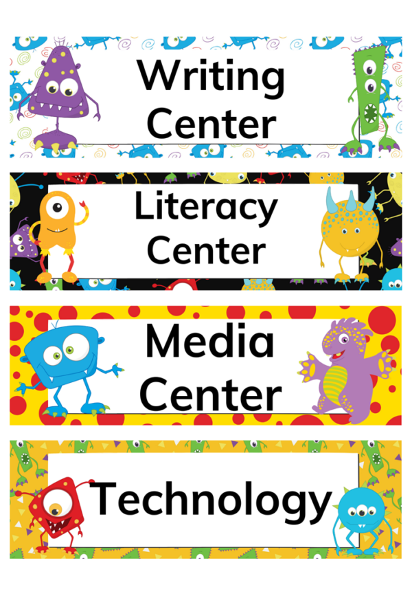 Monster Theme Daily Schedule Cards Editable | Made By Teachers