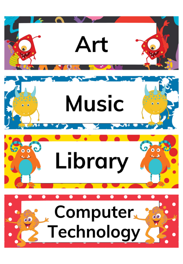 Monster Theme Daily Schedule Cards Editable | Made By Teachers