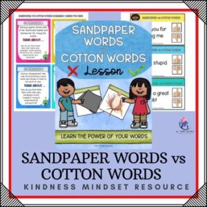 KINDNESS ACTIVITIES & LESSON - Sandpaper Words vs Cotton Words | Made ...