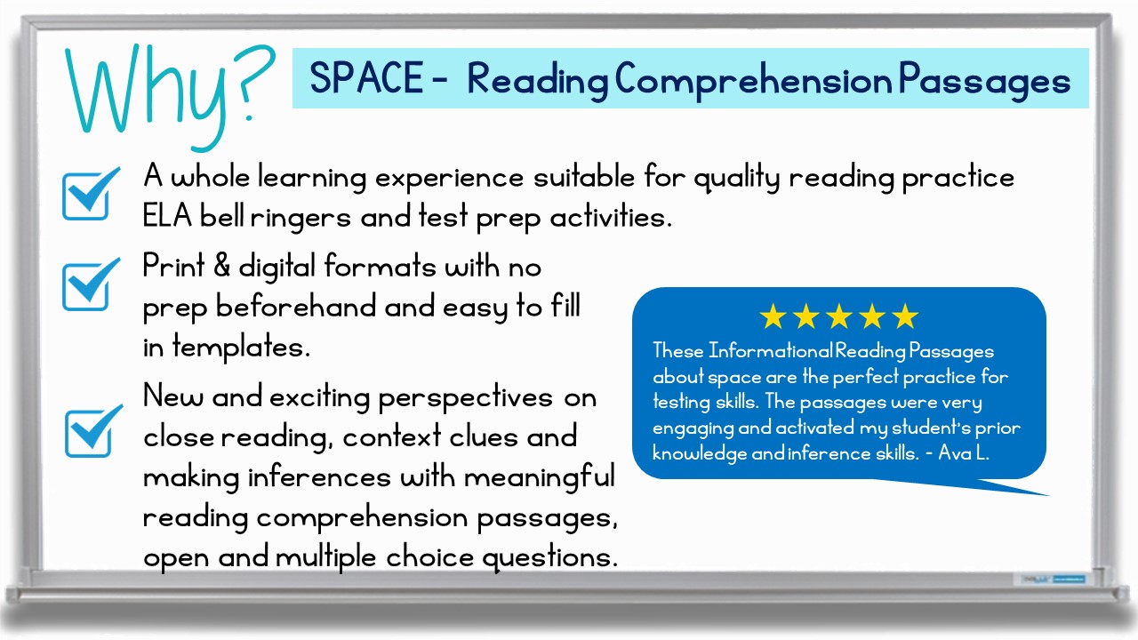 Fun Reading Comprehension Passages and Questions Middle School Test ...