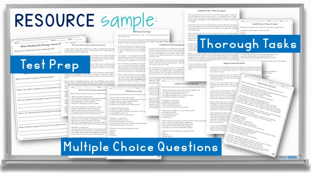 Fun Reading Comprehension Passages and Questions Middle School Test ...