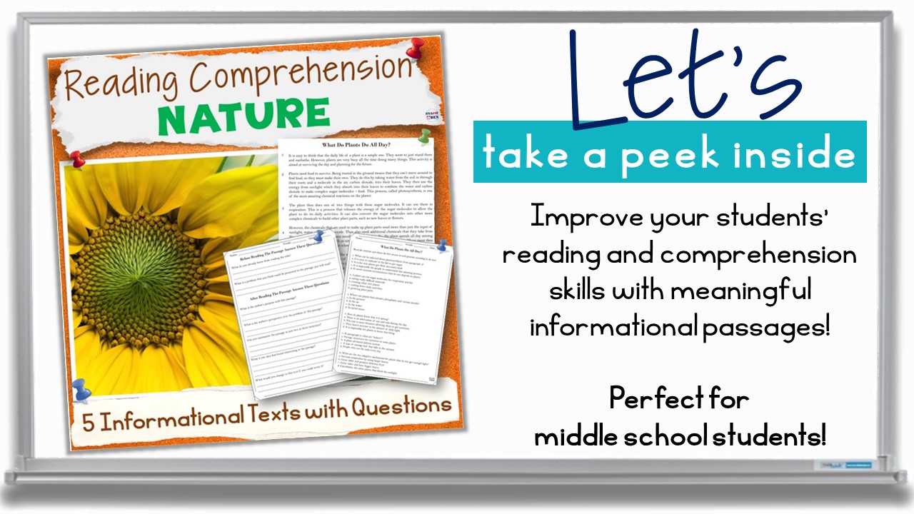 Fun Reading Comprehension Passages and MCQ Middle School Test Prep ...