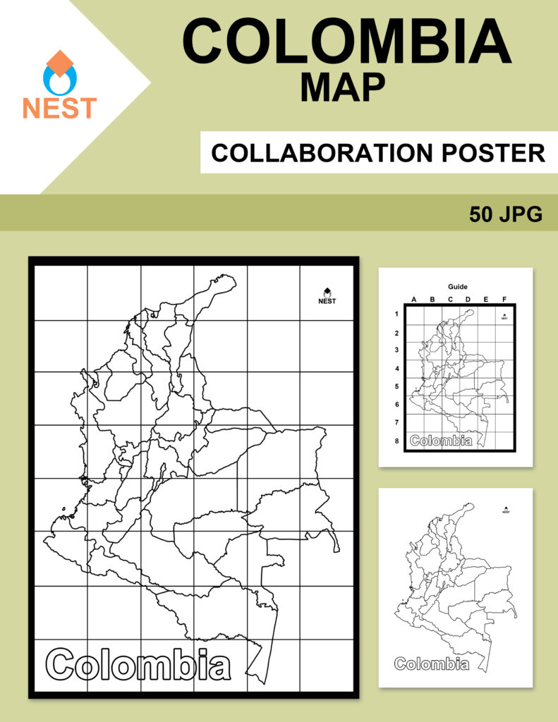 Colombia Map Collaboration Poster | Made By Teachers