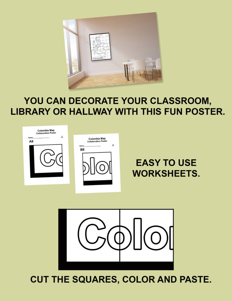 Colombia Map Collaboration Poster | Made By Teachers