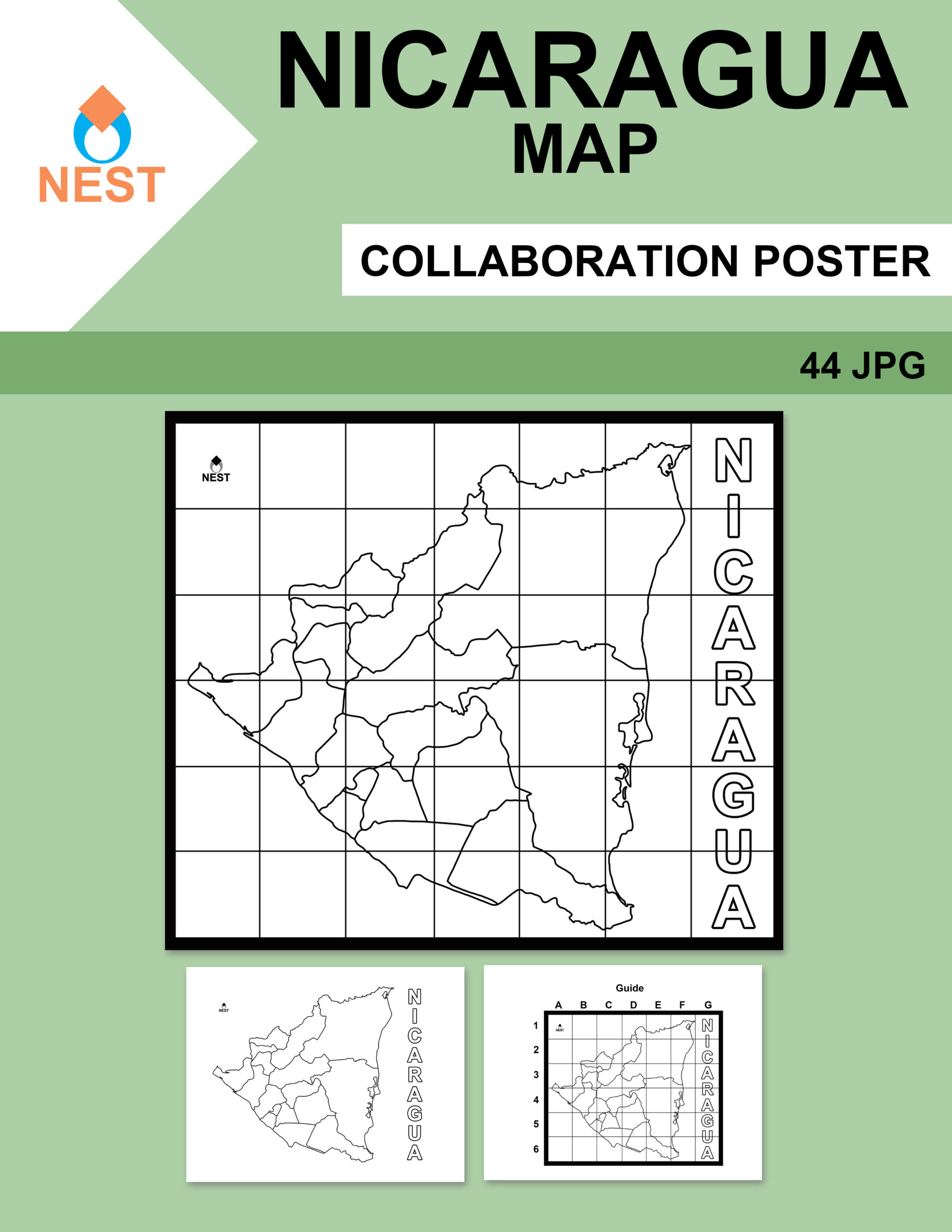 Nicaragua Map Collaboration Poster | Made By Teachers