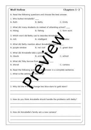 Lauren Wolk "Wolf Hollow" worksheets | Made By Teachers