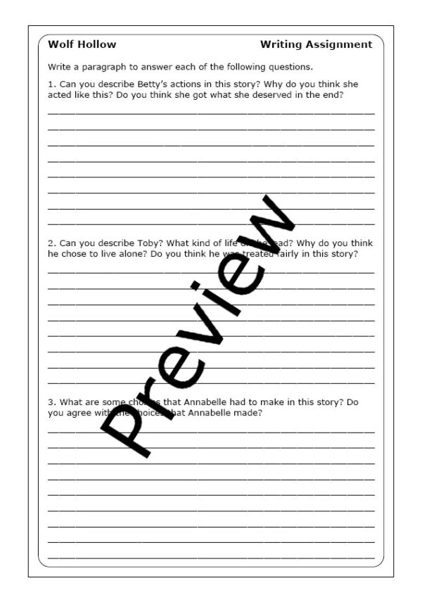 Lauren Wolk "Wolf Hollow" worksheets | Made By Teachers