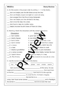 Rodman Philbrick "Wildfire" worksheets | Made By Teachers