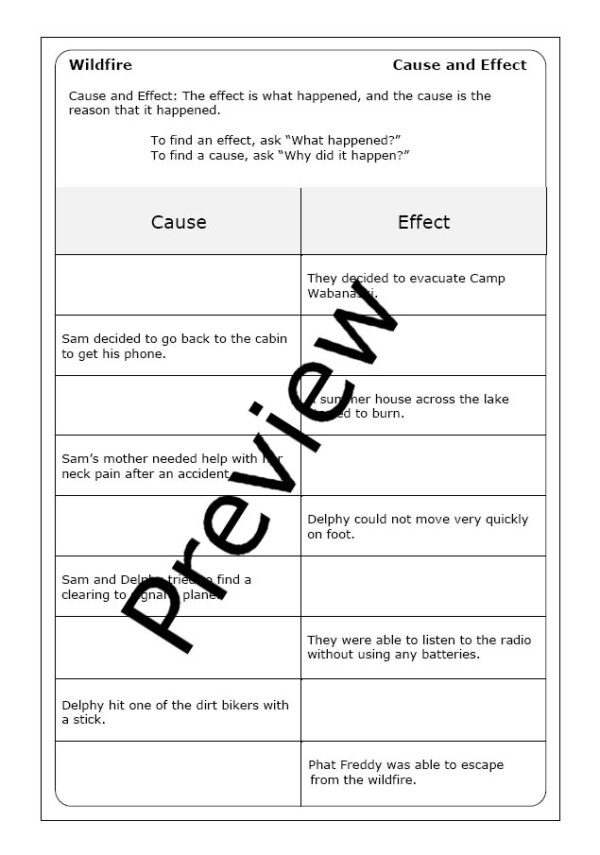 Rodman Philbrick "Wildfire" worksheets | Made By Teachers