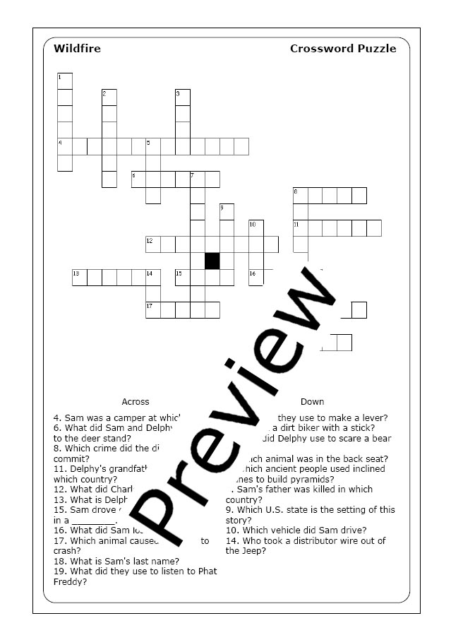 Rodman Philbrick "Wildfire" worksheets | Made By Teachers