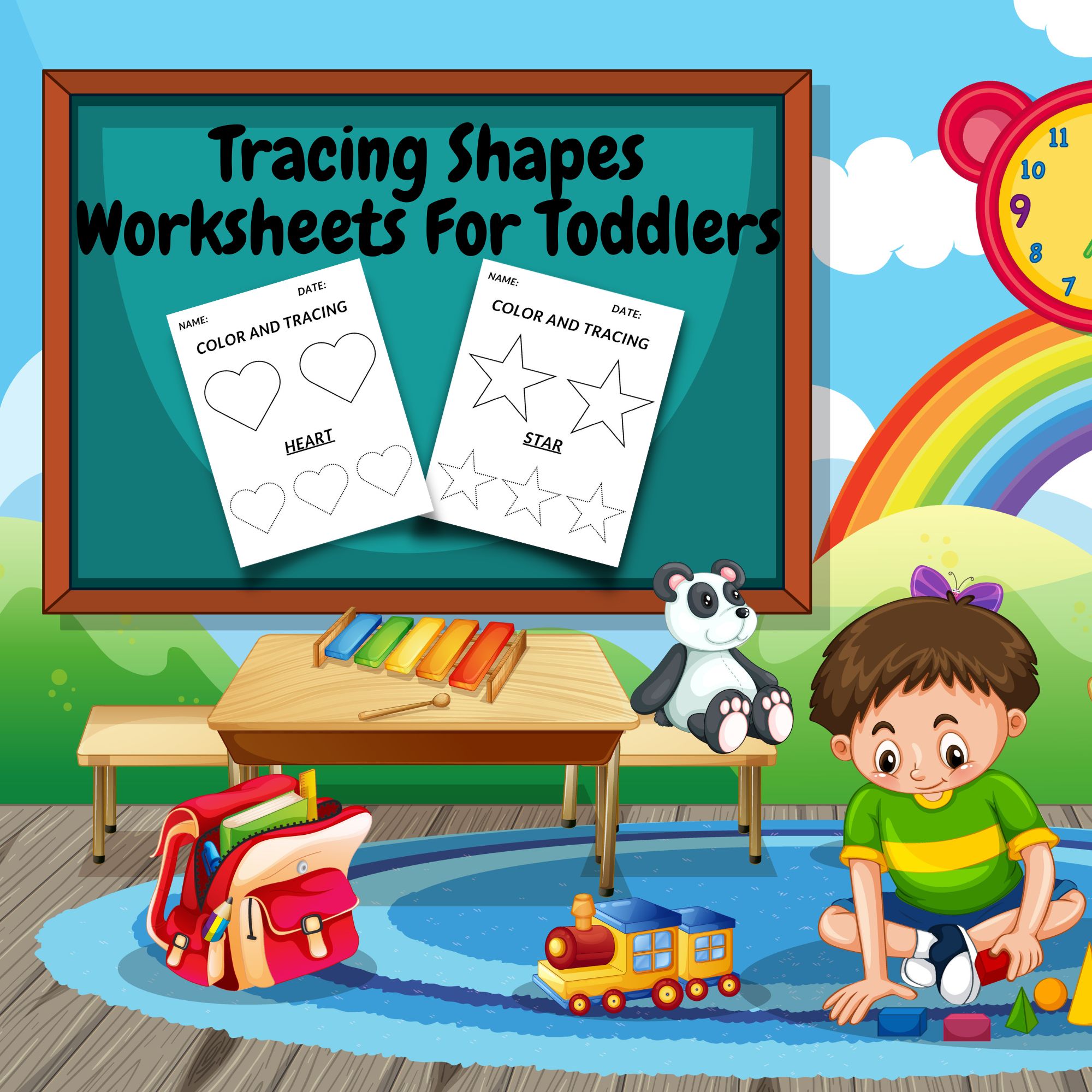 Tracing Shapes Worksheets For Toddlers | Made By Teachers