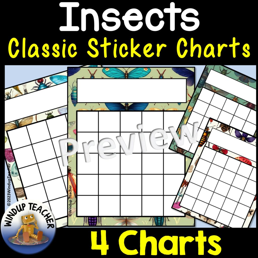Insect Classic Sticker Charts | Made By Teachers