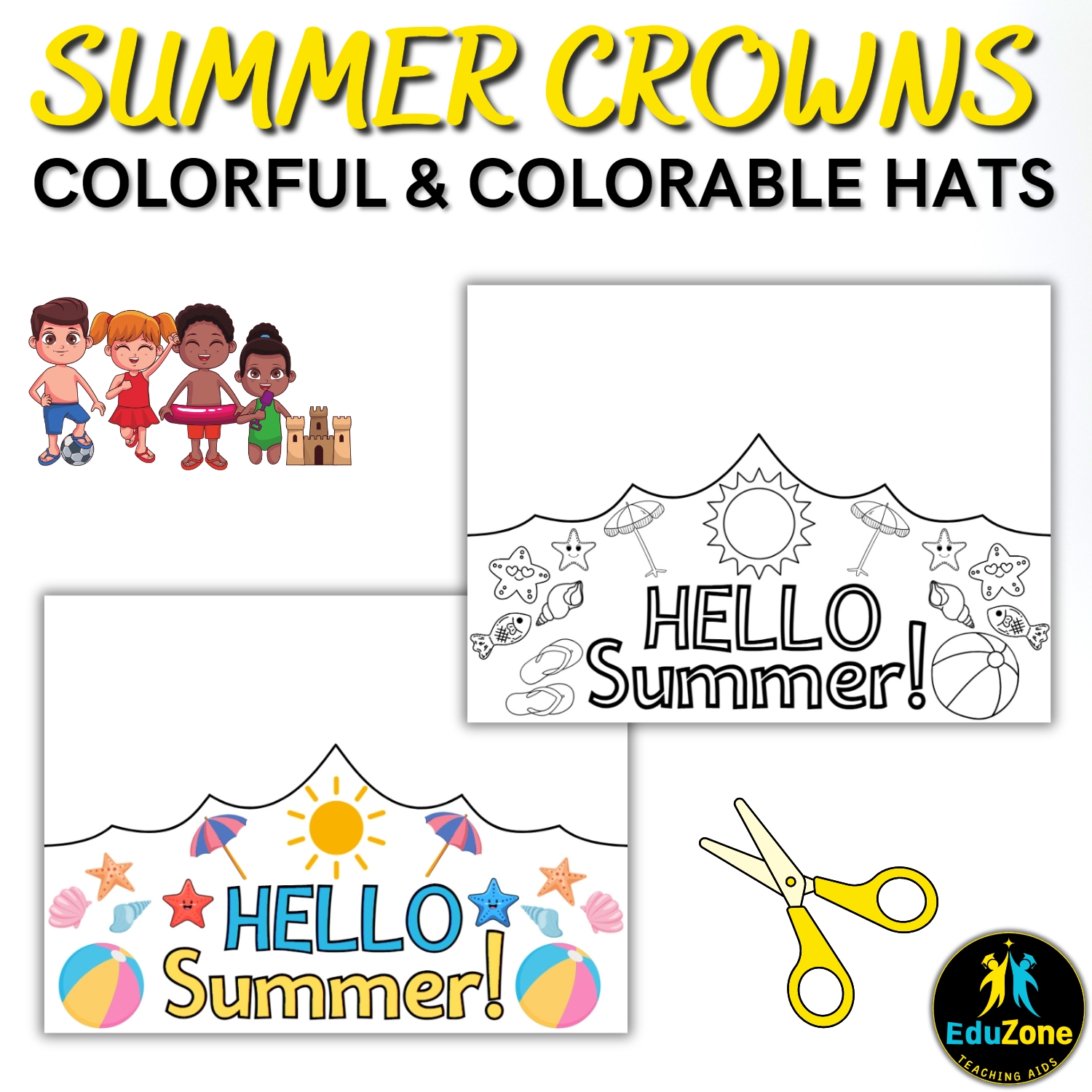 Beach Bash Essentials: Colorful Hats & Crowns for Summer Celebrations ...