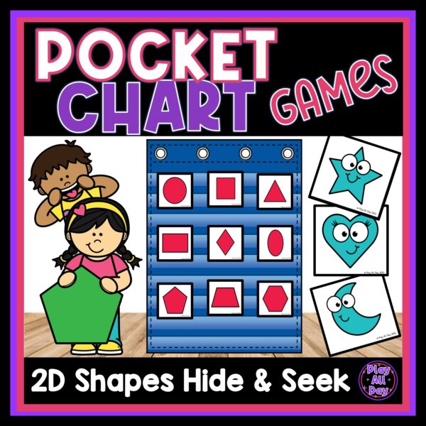 2D Shapes Pocket Chart Game Hide and Seek | 2D Shape Recognition | Made ...