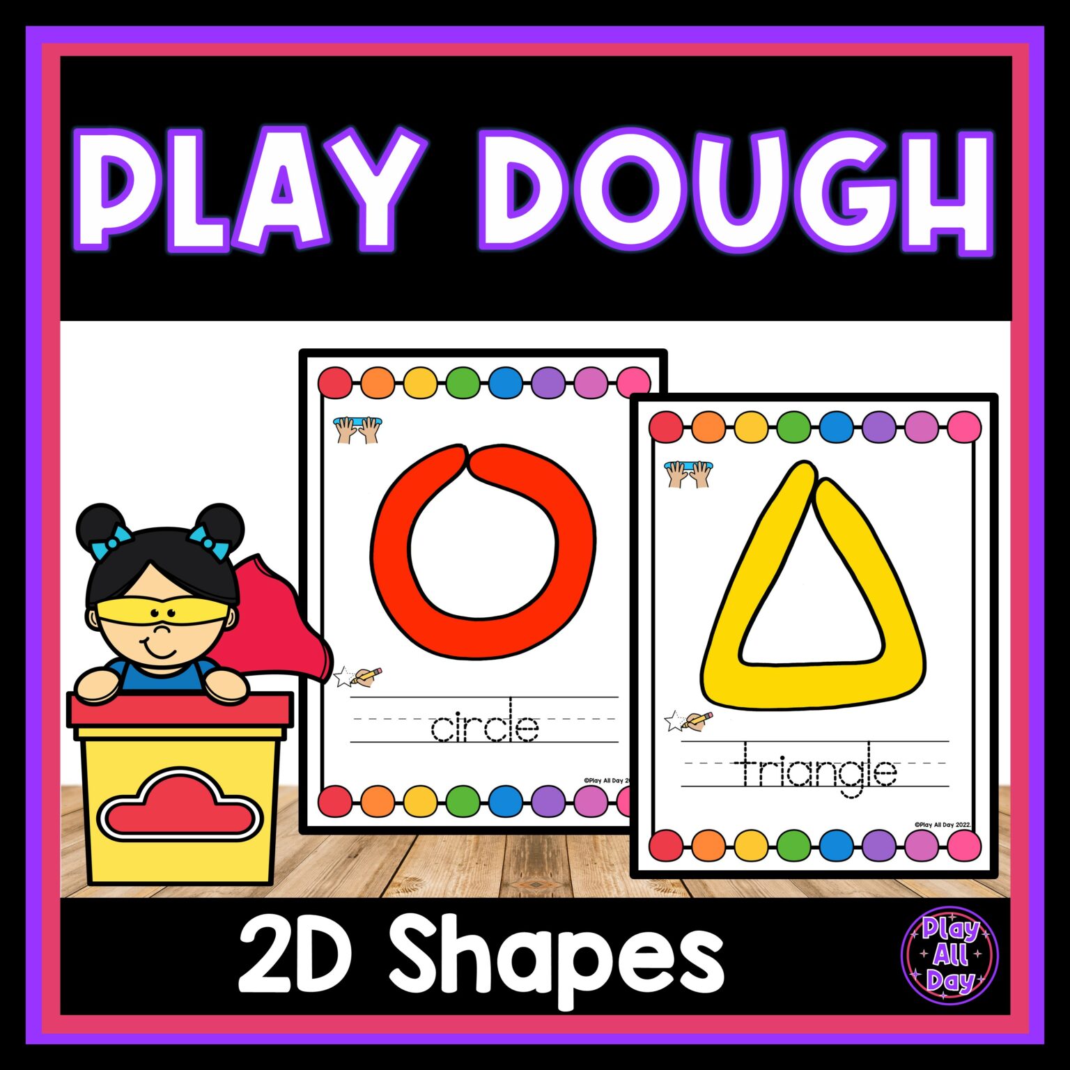 2D Shapes Play Dough Mats | Shape Activities for Fine Motor | Made By ...