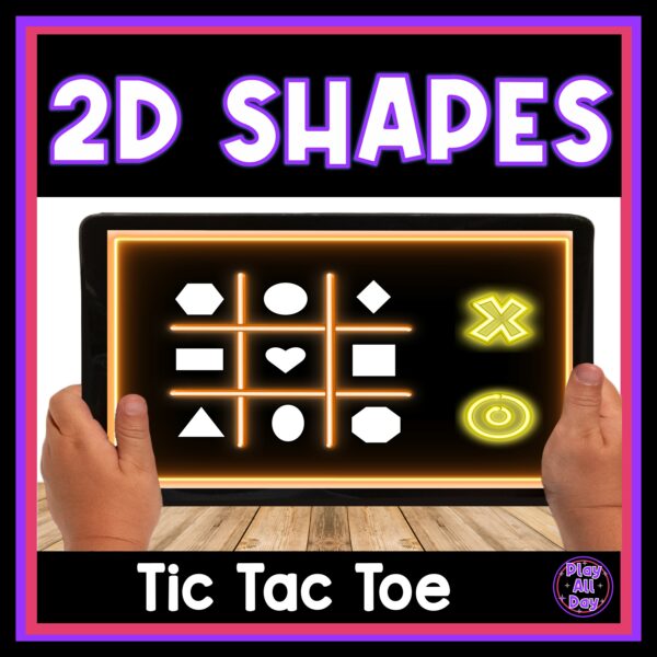 2D Shapes Tic Tac Toe | Glow Day Games for Shapes | Made By Teachers