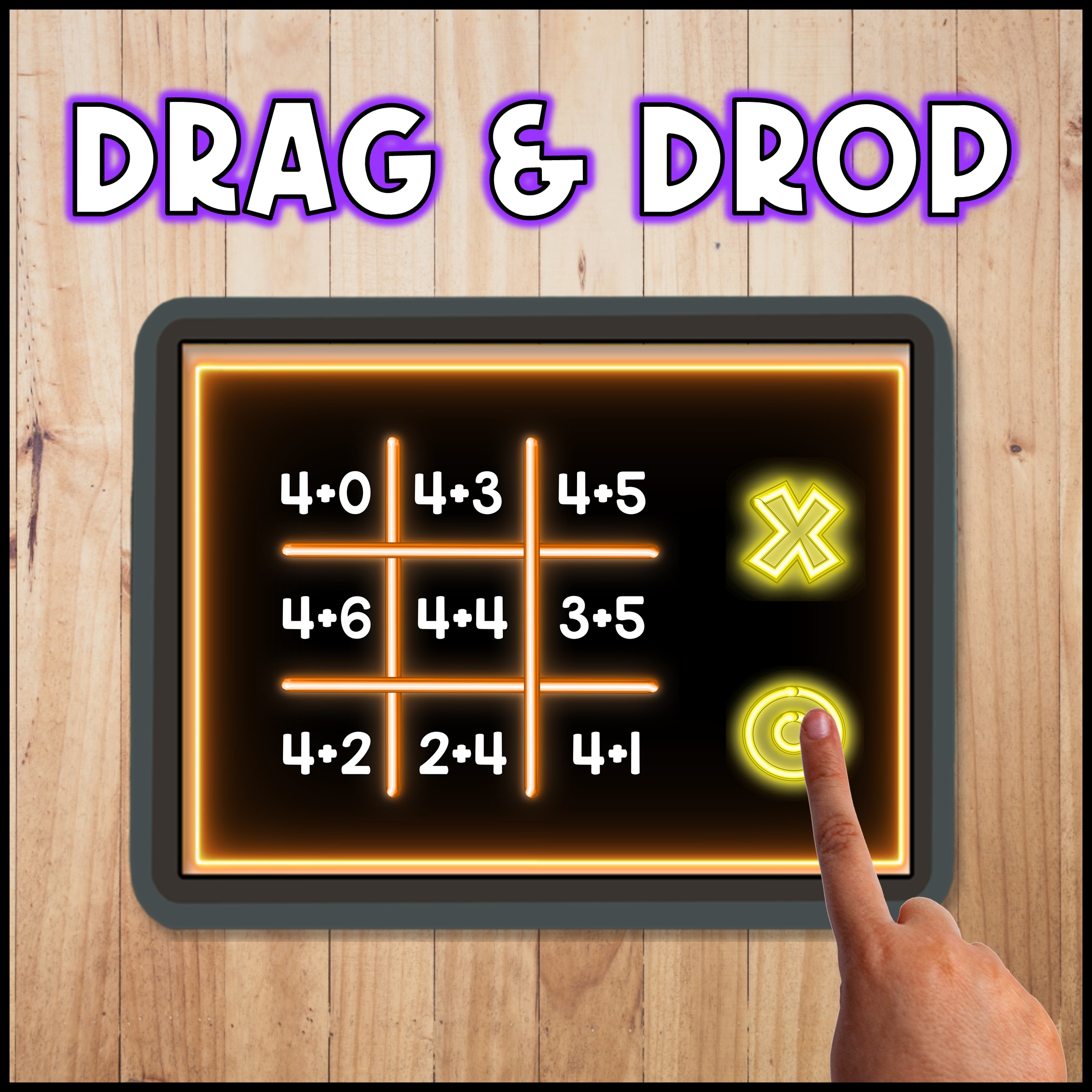 Addition Tic Tac Toe | Glow Day Games for Addition Within 10 | Made By ...