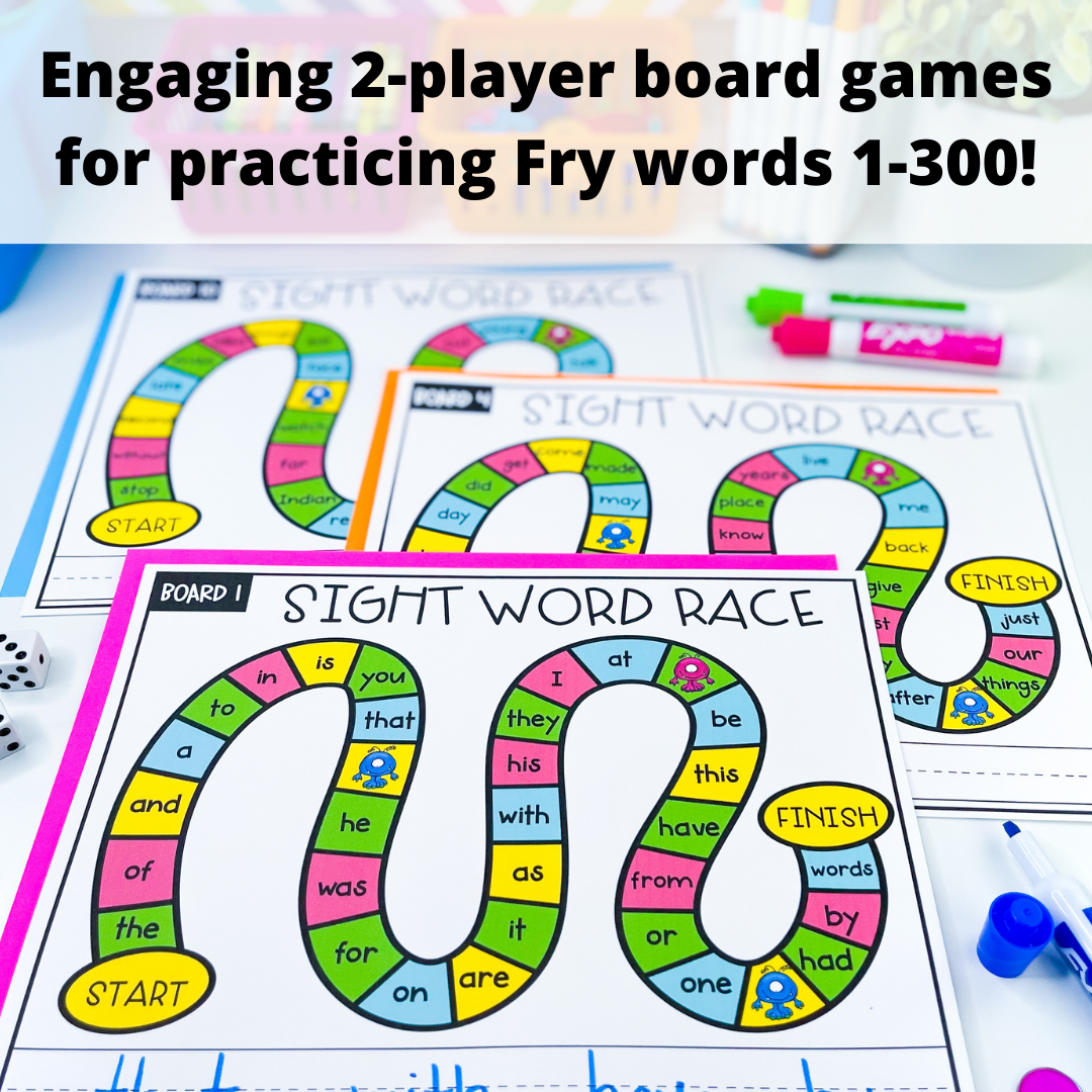 Sight Word Games - Fry Sight Words Activities Fry Words 1-300 ...
