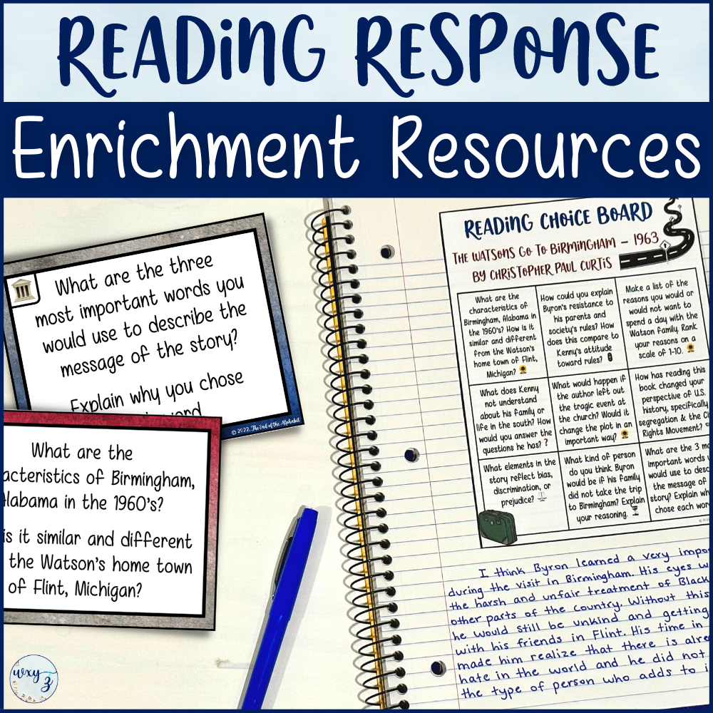 Higher Order Thinking Depth & Complexity Reading Response Prompts ...
