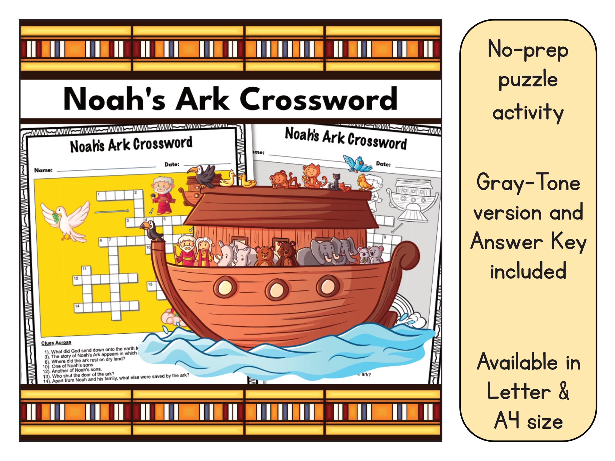 David and Goliath Word Search Bible Puzzle Activity Worksheet | Made By ...