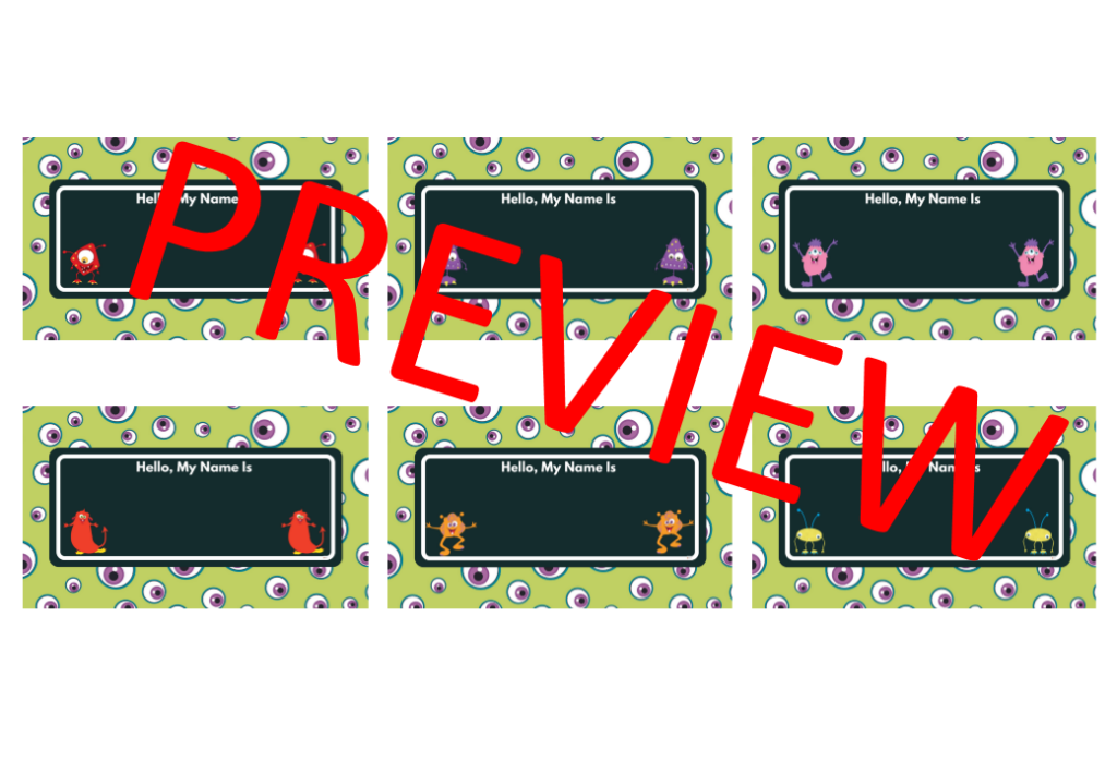 Monster Theme Student and Desk Name Tags Editable Bundle | Made By Teachers