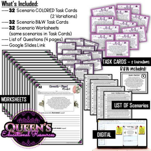 Growth vs. Fixed Mindset Scenarios | Growth Mindset Situation Cards ...