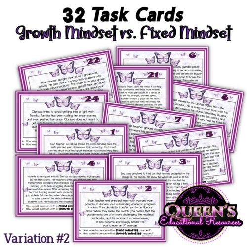 Growth vs. Fixed Mindset Scenarios | Growth Mindset Situation Cards ...