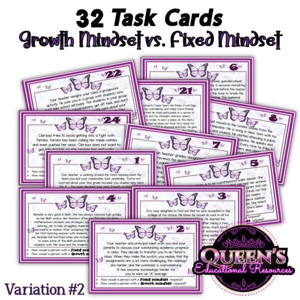 Growth vs. Fixed Mindset Scenarios | Growth Mindset Situation Cards ...