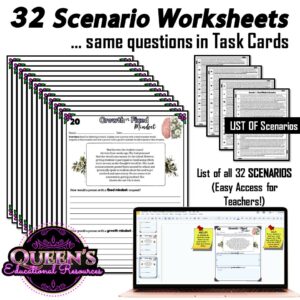 Growth vs. Fixed Mindset Scenarios | Growth Mindset Situation Cards ...