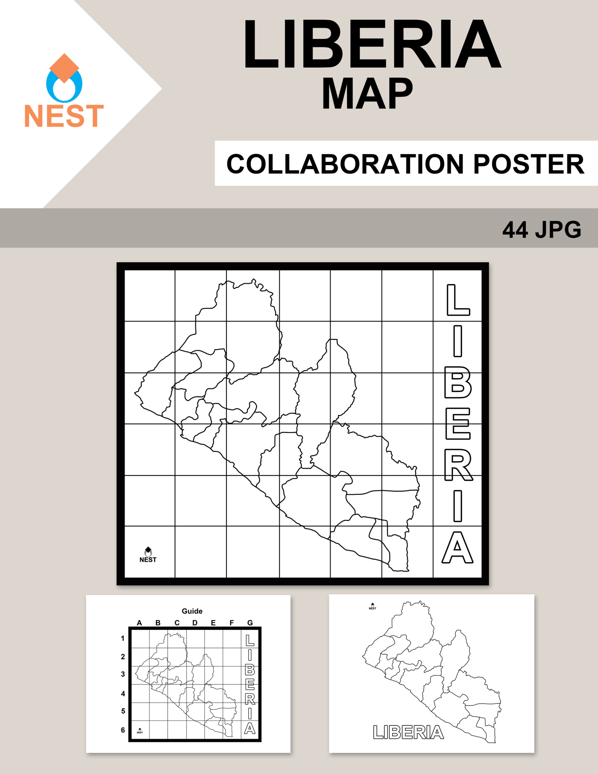 Liberia Map Collaboration Poster | Made By Teachers