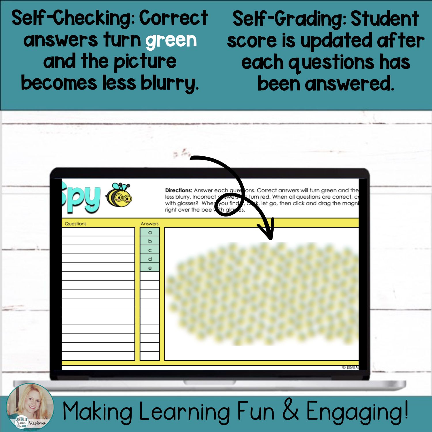 Editable - Self-Checking Self-Grading I Spy Template - Digital Activity ...